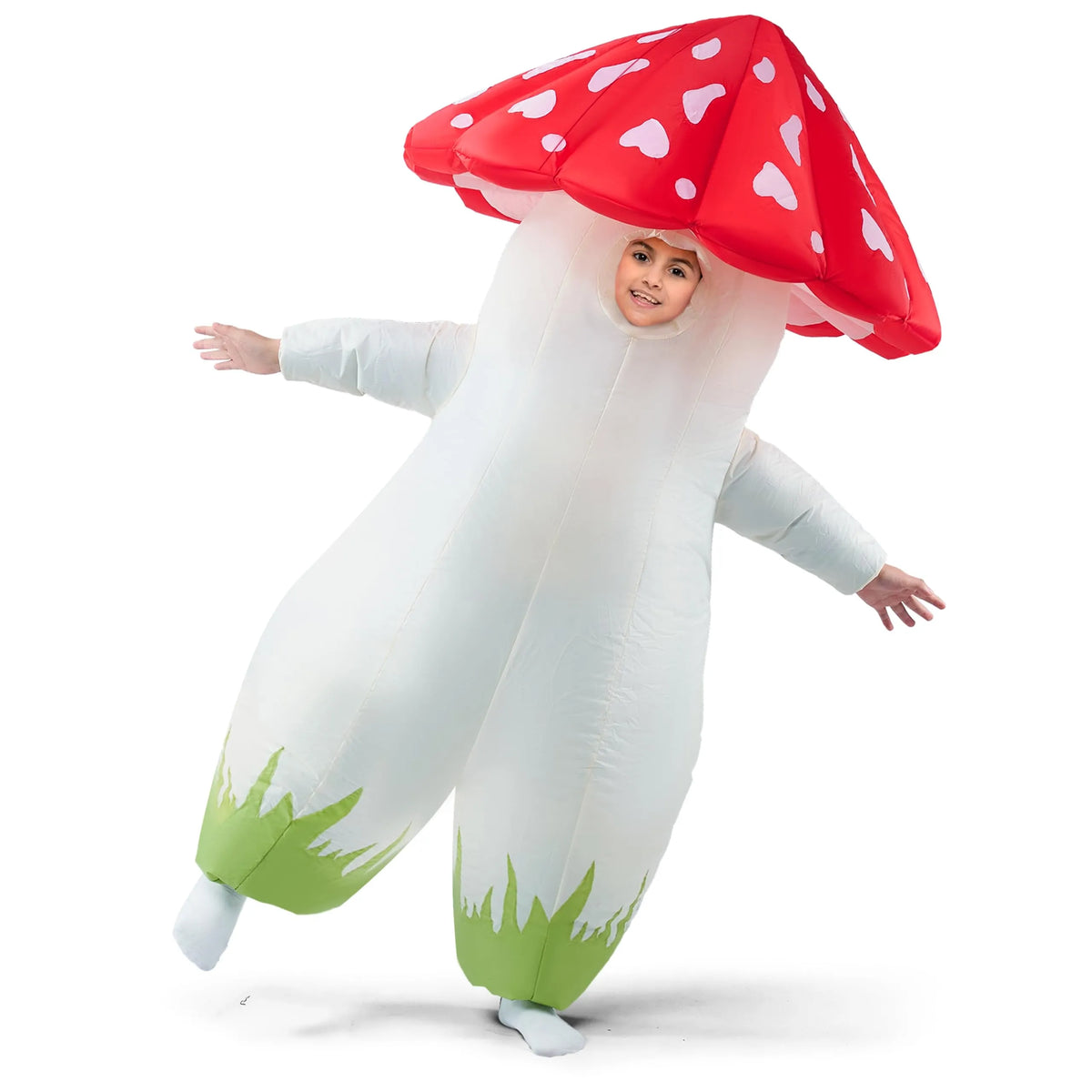 Inflatable Costume Full Body Mushroom Air Blow-up Deluxe Halloween Cos ...