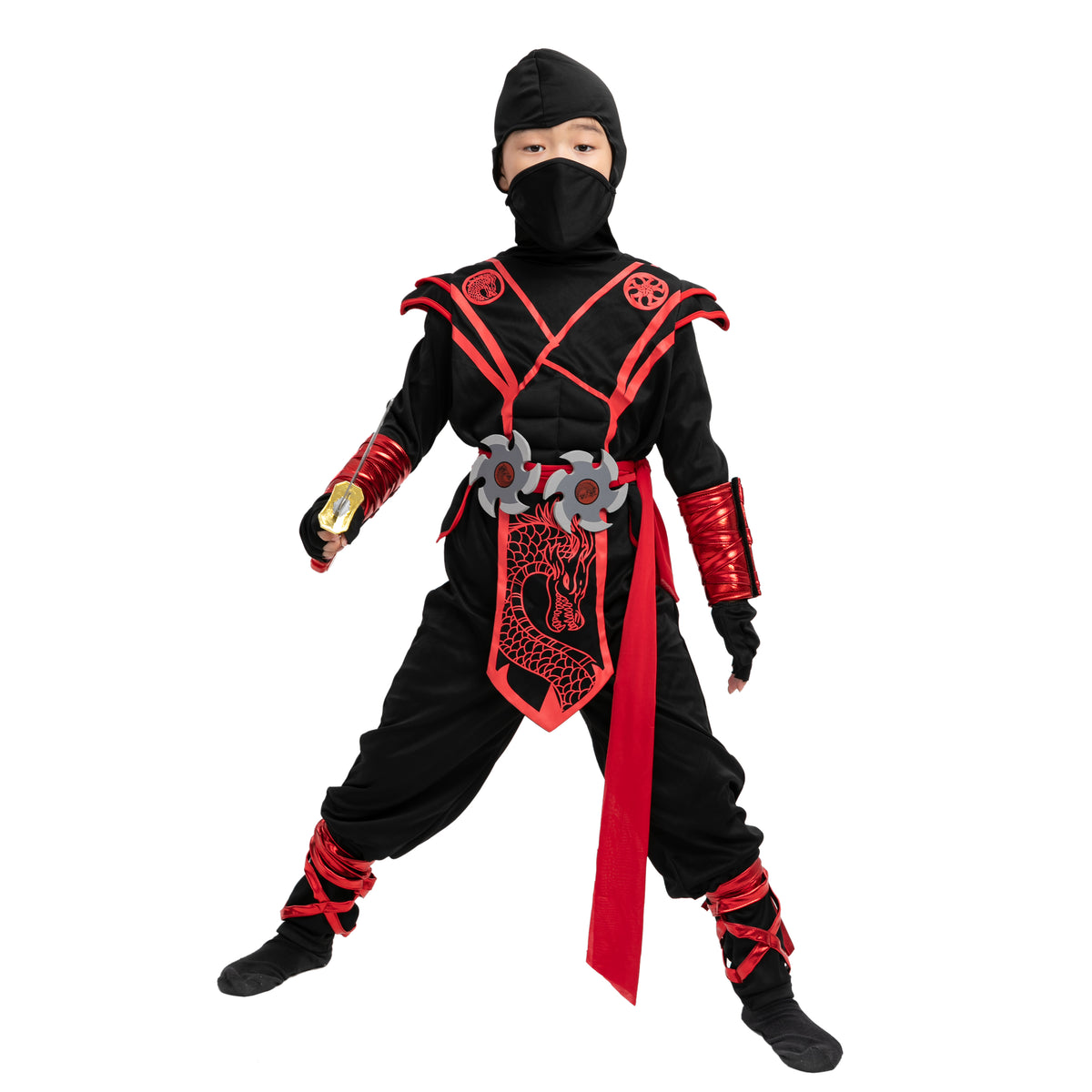 Red Ninja Costume Cosplay- Child | Spooktacular Creations