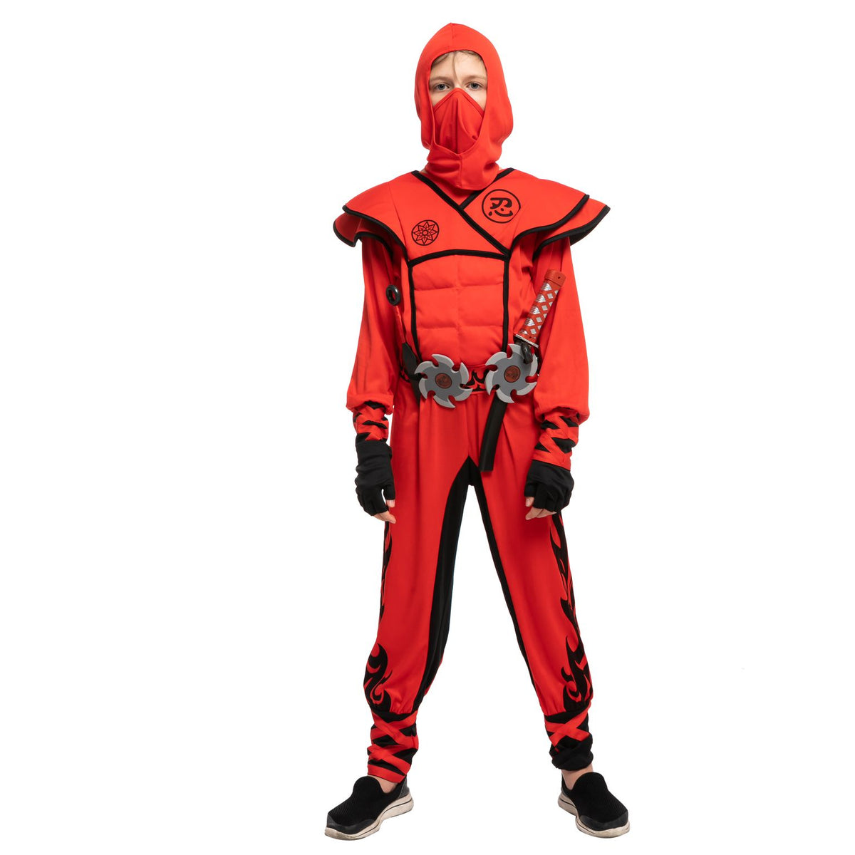 Child Boy All Red Ninja Costume- SPOOKTACULAR | Spooktacular Creations